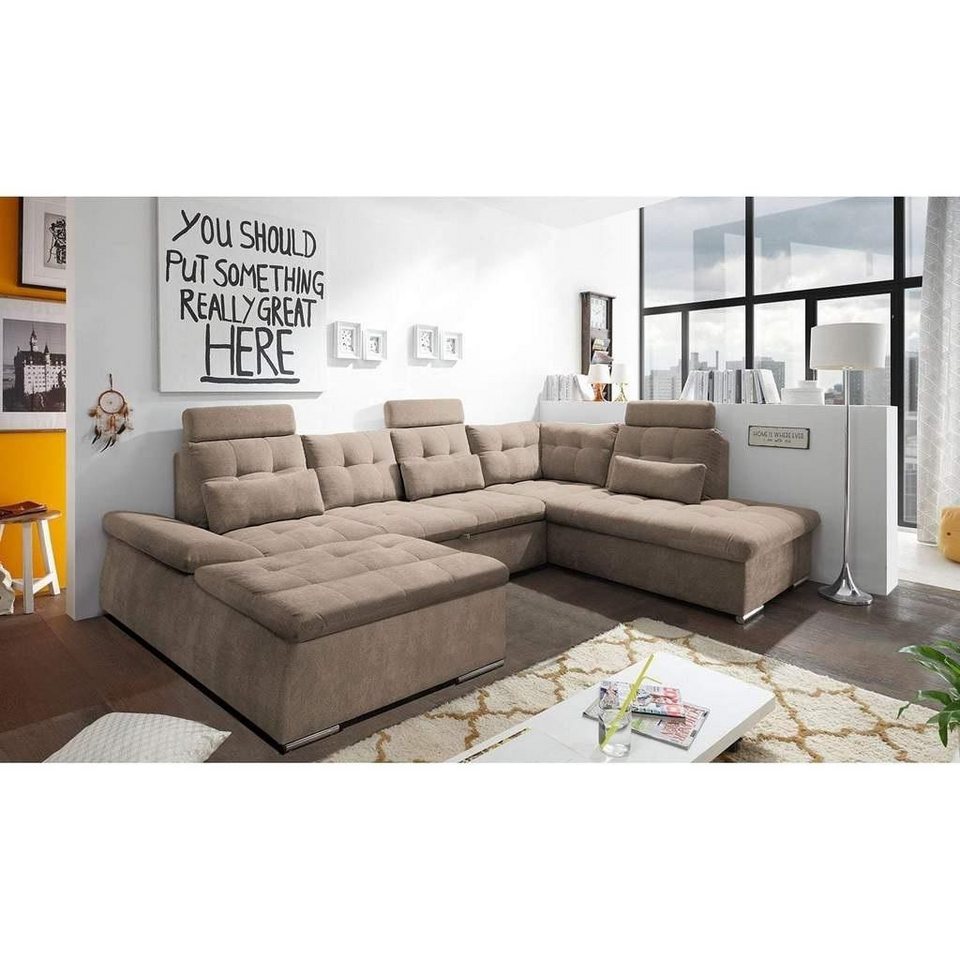 Xlmoebel Ecksofa Schlafsofa In Modernem Textil Design Mit U Form