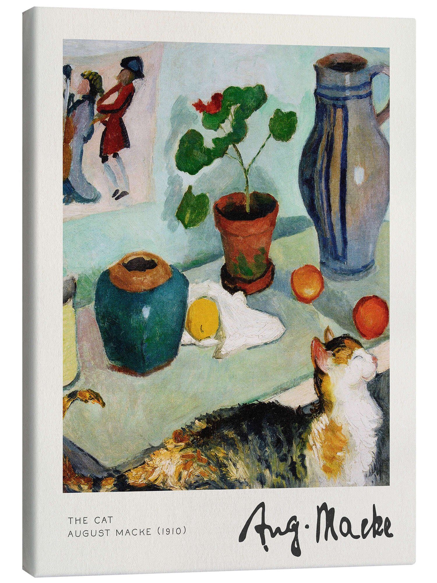 ᐅ Posterlounge Leinwandbild August Macke, The Cat, Wohnzimmer | OTTO
