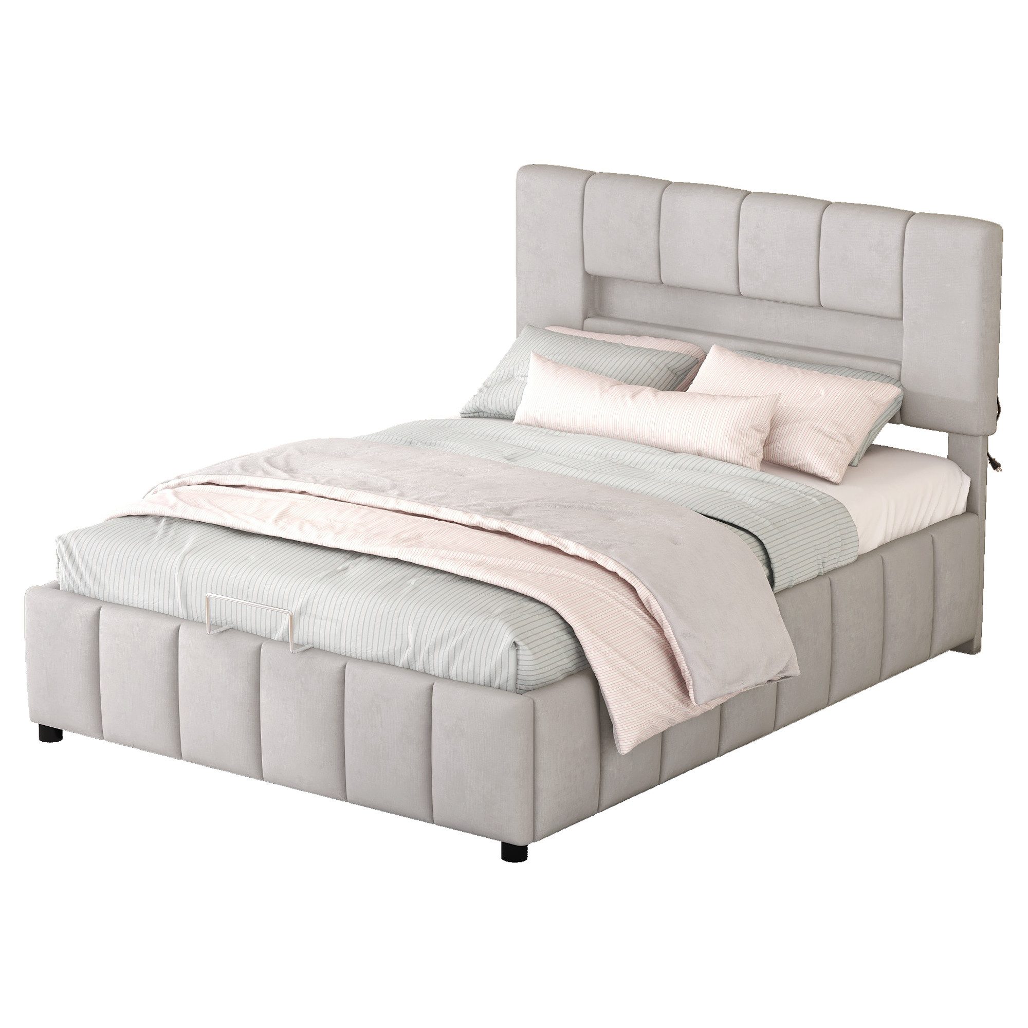 Okwish Polsterbett Doppelbett Familienbett Plattformbett Daybed