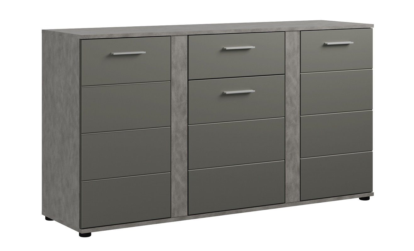 xonox.home Sideboard Kommode Blake 2, grau matt / Matera grau