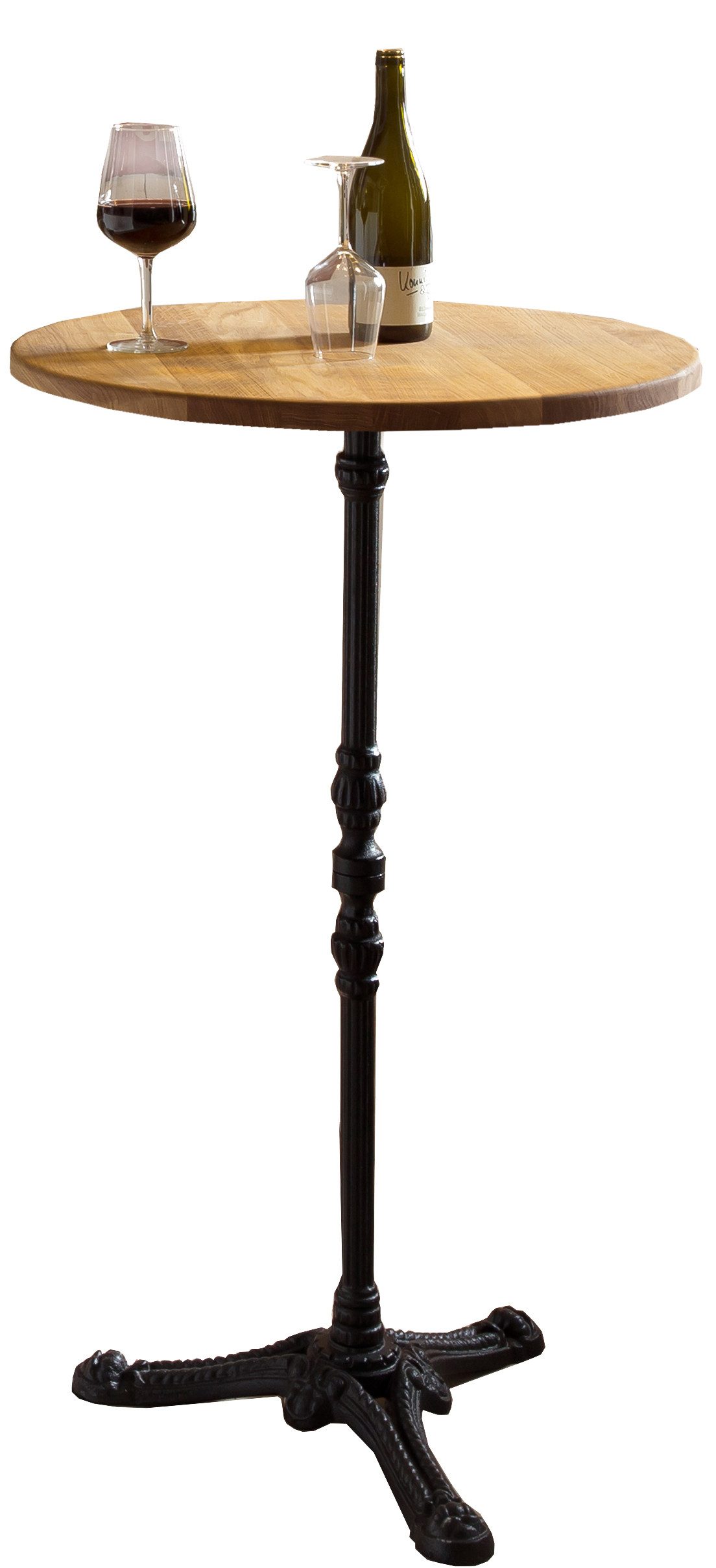 dynamic24 Stehtisch, Stehtisch 60x60 cm Wildeiche natur