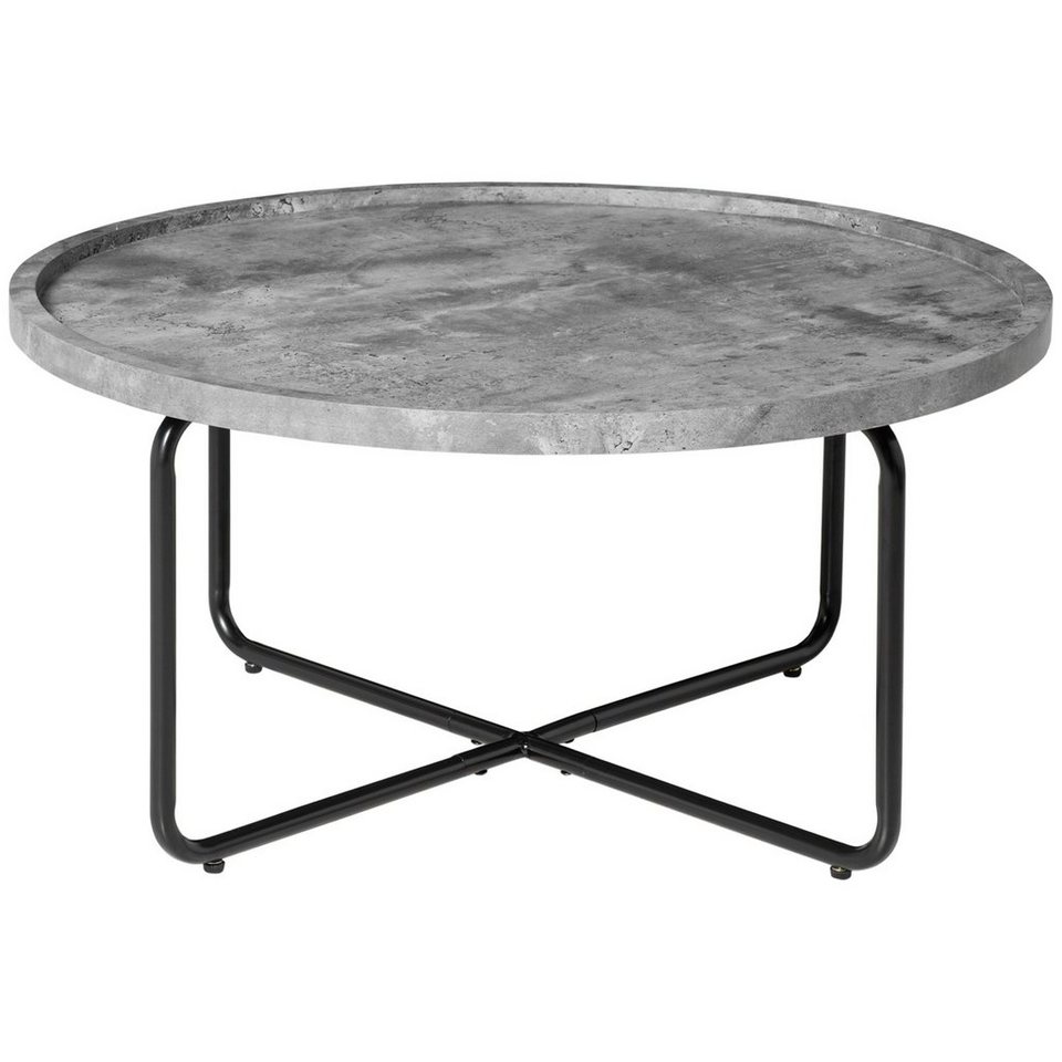 Homcom Couchtisch Homcom Beistelltisch Im Industriedesign 80 Cm X 80