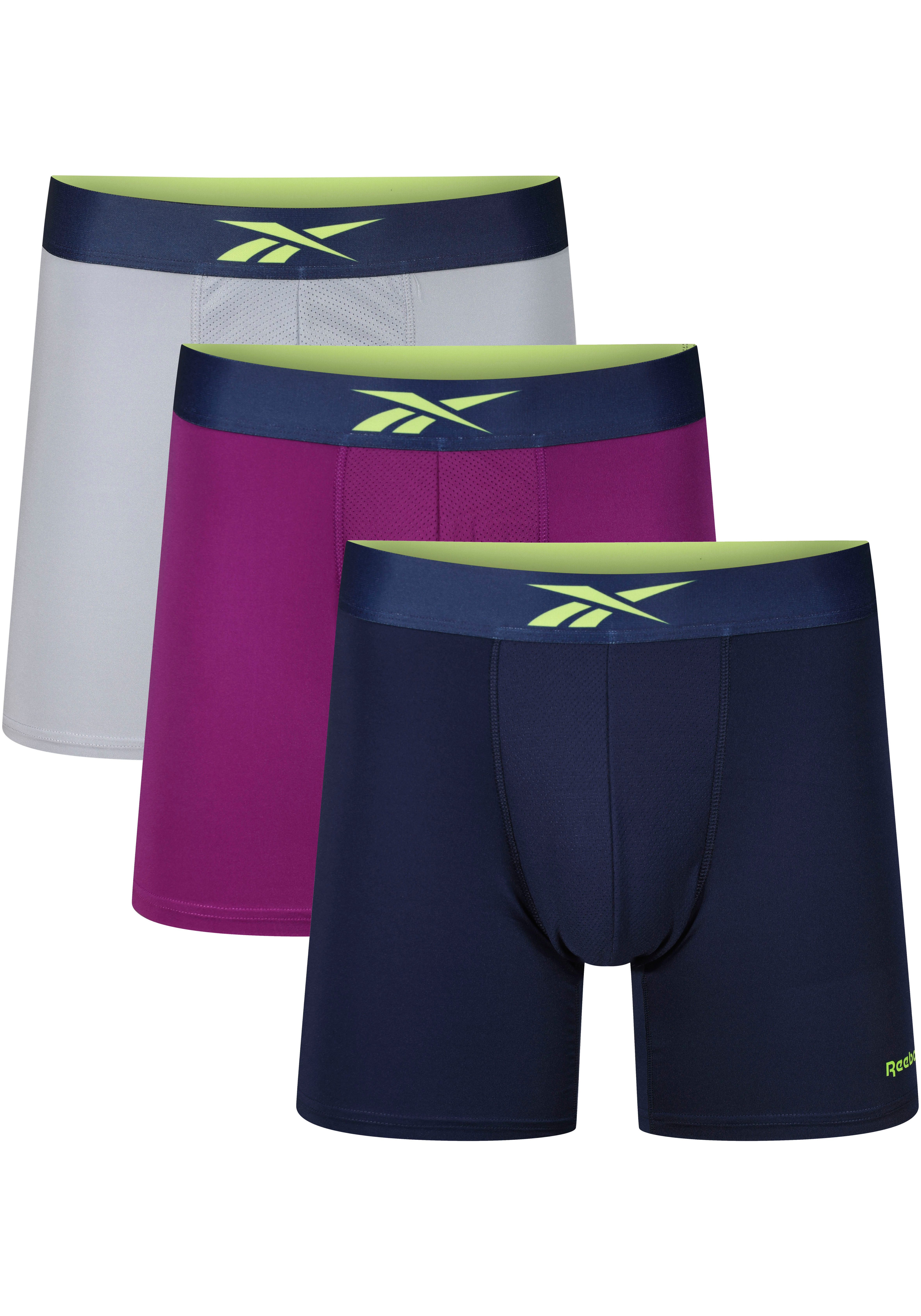 Reebok Boxer TULLY (3er Pack) basic, bequem, weich, mit Logo, breiter Bund