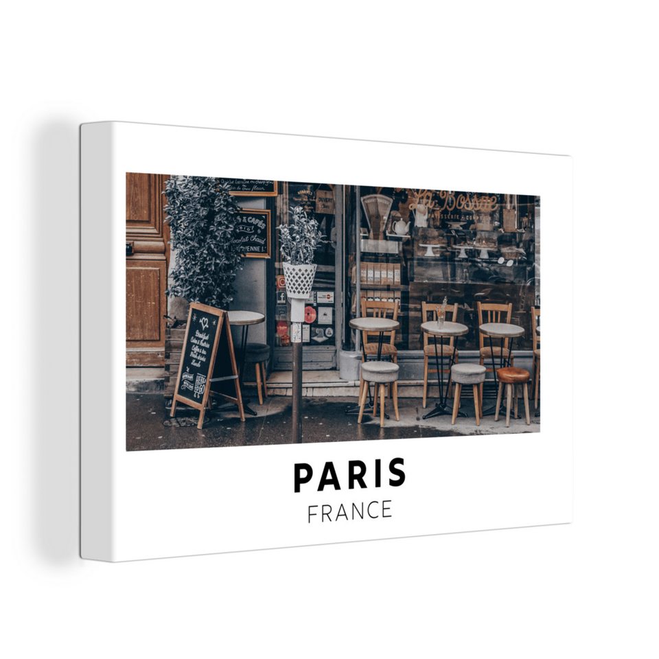 Onemillioncanvasses® Leinwandbild Paris Frankreich Cafe 1 St