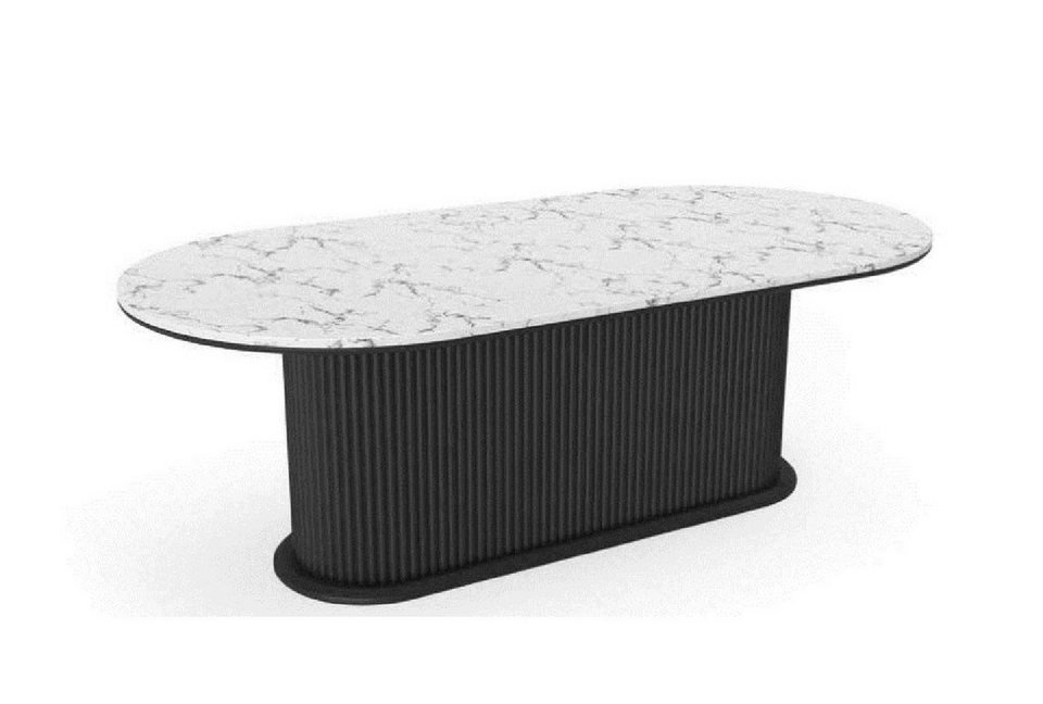 Jvmoebel Esstisch Esstisch Holz Esszimmertisch Modern Schwarz Ovaler