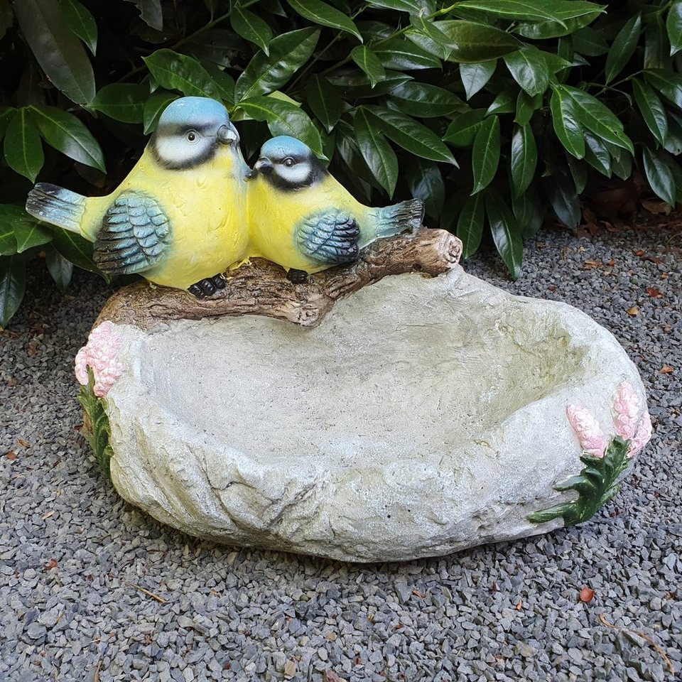 Aspinaworld Gartenfigur Gartenfigur Vogeltränke Mit Vögel 24 Cm Figur
