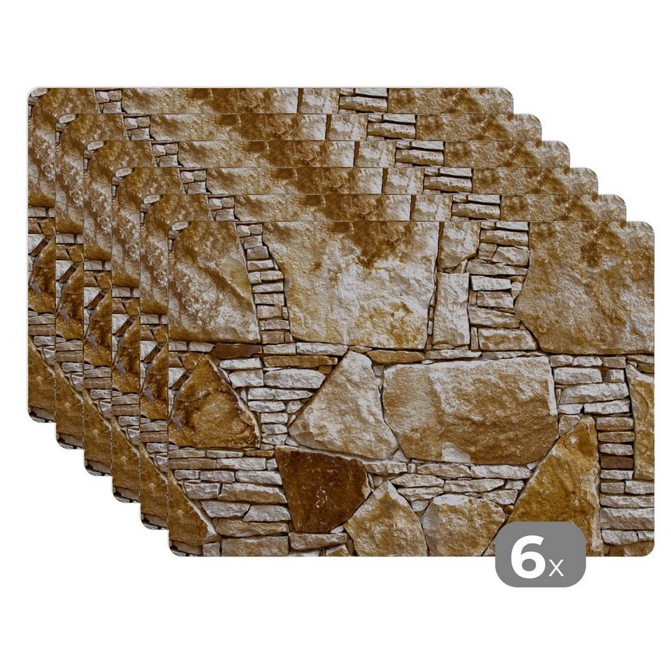 Platzset Felsbrocken Mauer Steine Muchowow 6 St Platzset