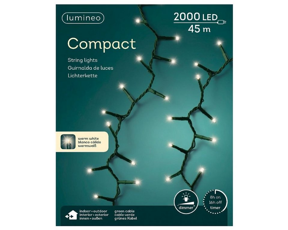 Lumineo LED-Lichterkette »Lichterkette Compact 2000 LED's 45 m warm ... Lumineo LED-Lichterkette »Lichterkette Compact 2000 LED's 45 m warm ...