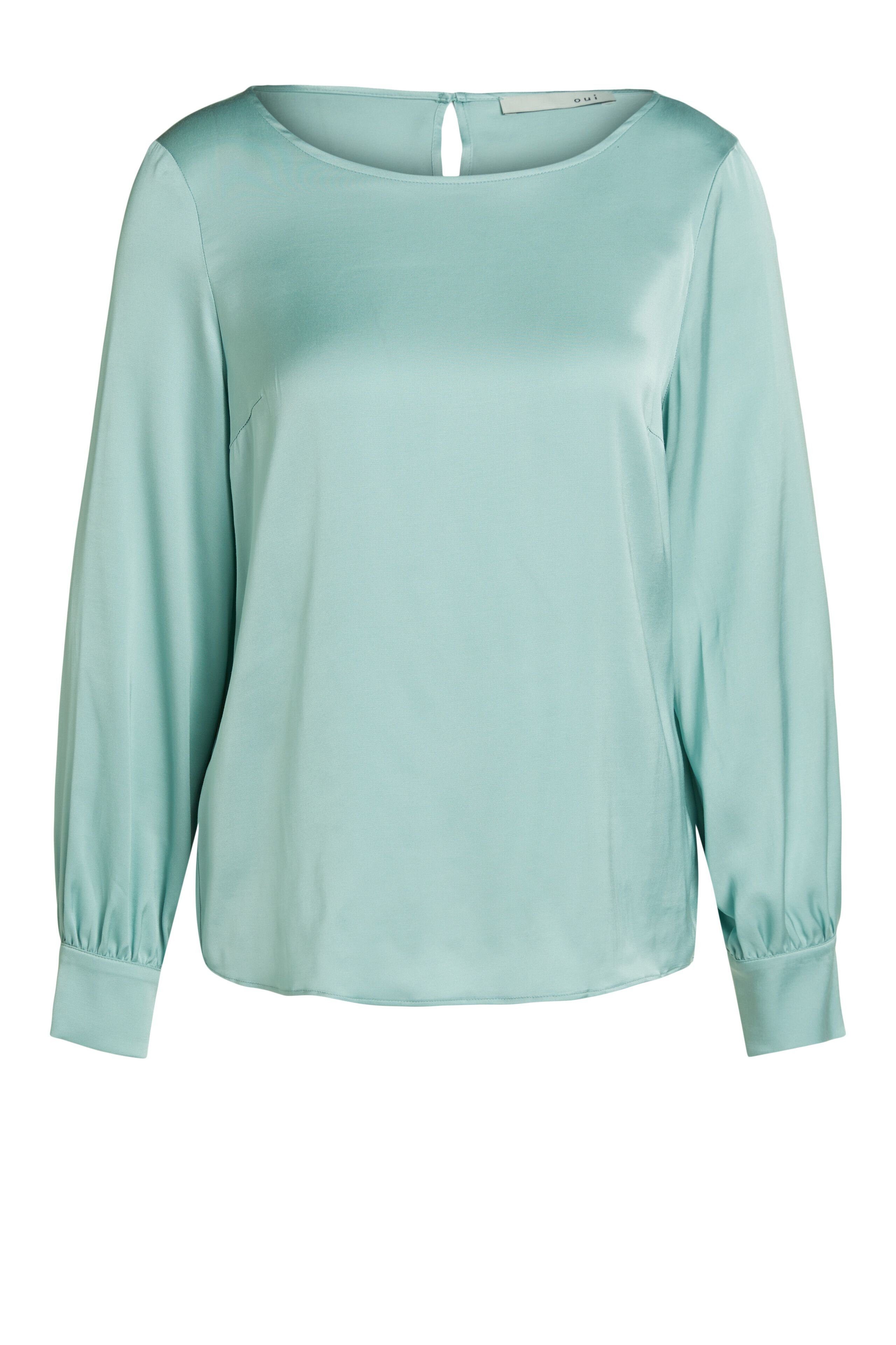 Oui Klassische Bluse Bluse aus Satin-Stretch