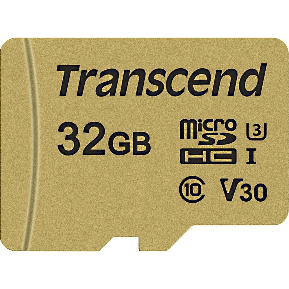 Transcend Micro SDHC Karte 32GB Speicherkarte 500S UHS-I U3 4K V30 Class 10 Speicherkarte ...