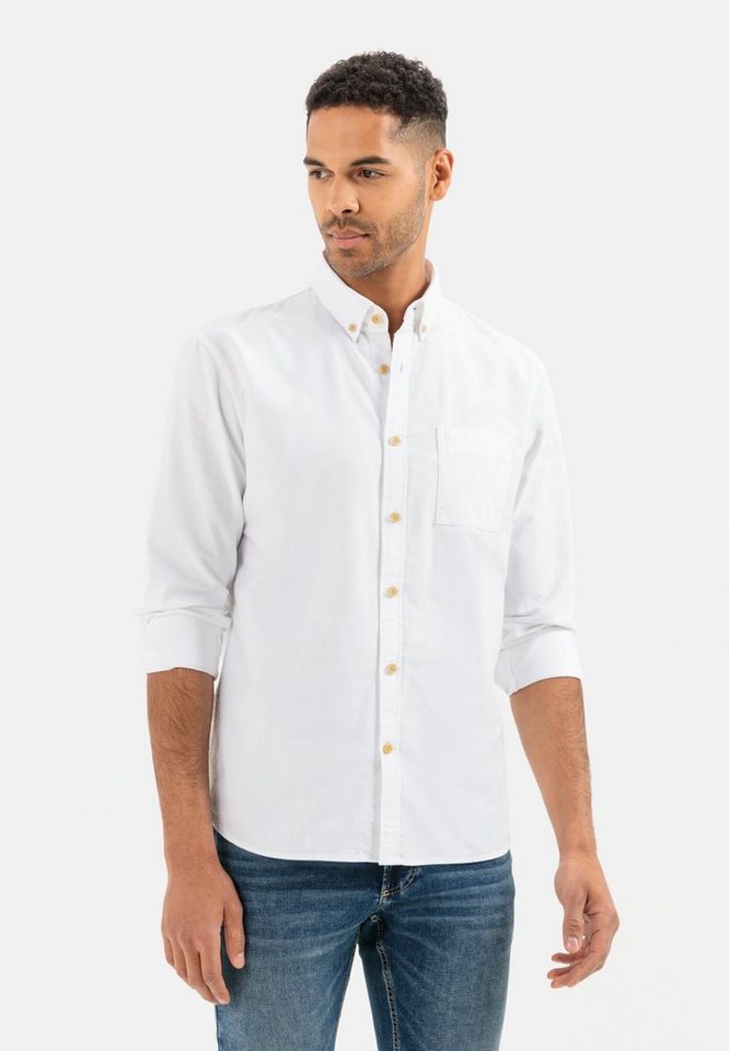 Camel Active Langarmhemd Aus Reiner Baumwolle Button Down