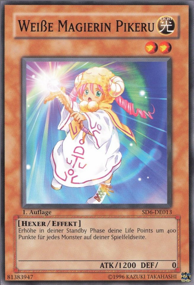 Recollectibles Sammelkarte Yugioh Karte Weiße Magierin Pikeru Deutsch