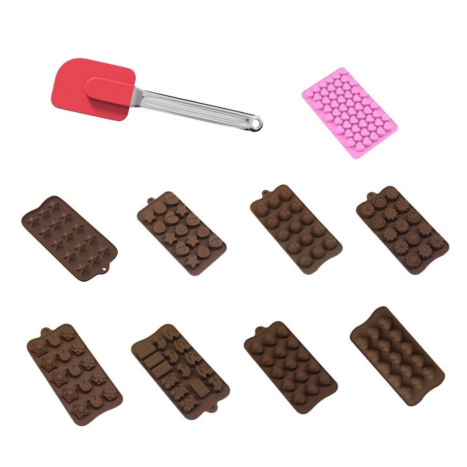 Intirilife Silikonform 10 Tlg 10 Teiliges Set Mit Verschiedene