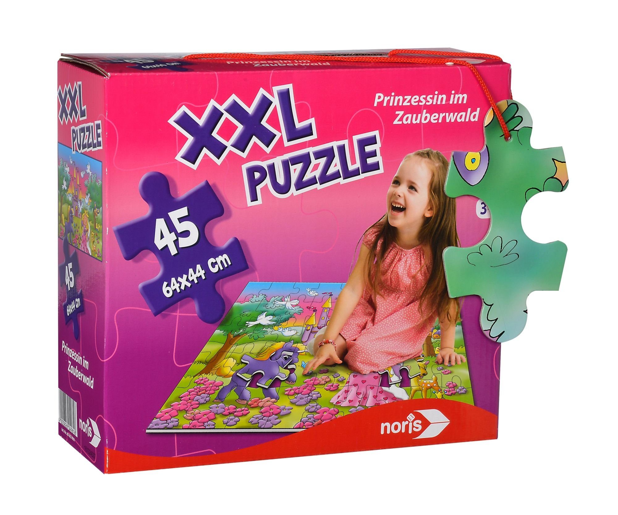 Noris Puzzle XXL Prinzessin im Zauberwald 45 Teile ab 3 Jahren, 45 ...