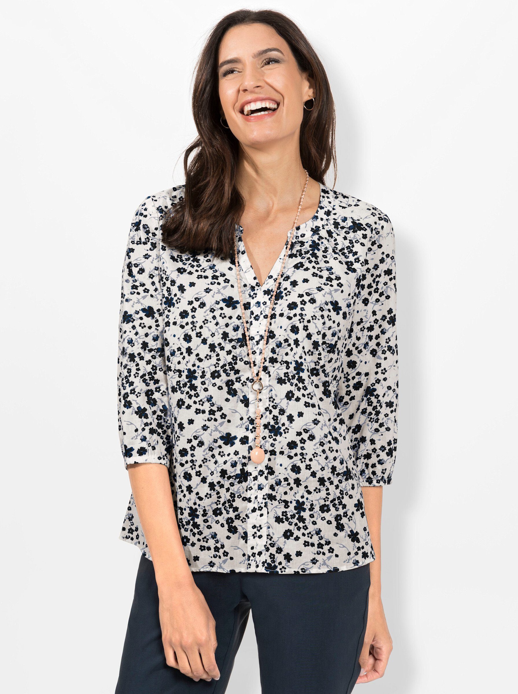 Witt Klassische Bluse Bluse Leichte Raffung Am Ausschnitt