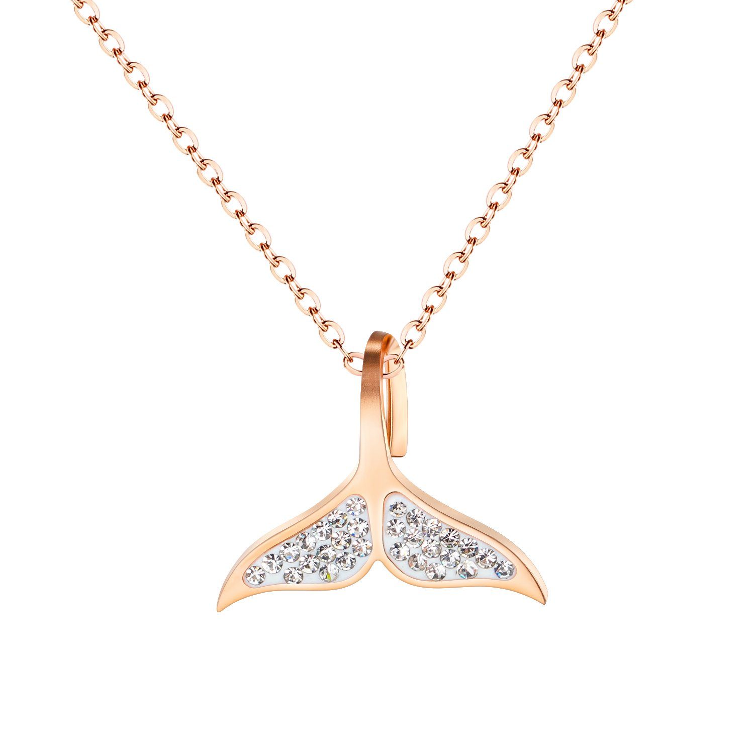 Collezione Alessandro Kette Mit Anhänger Flosse Mit Glassteinen