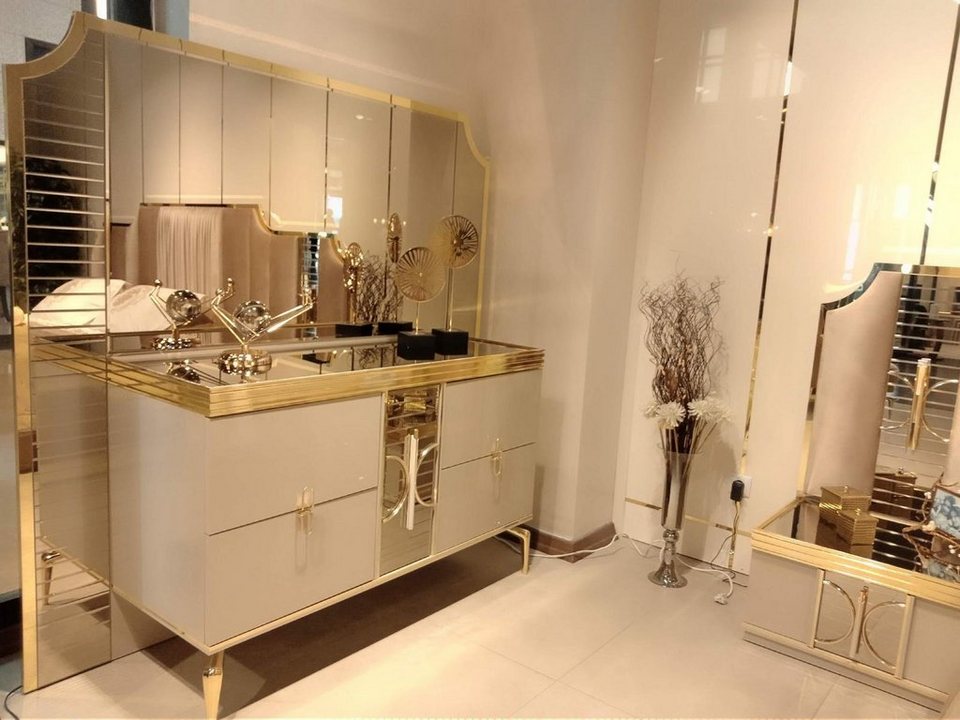 Jvmoebel Kommode Luxus Kommode Spiegel Möbel Holz Sideboard Nur