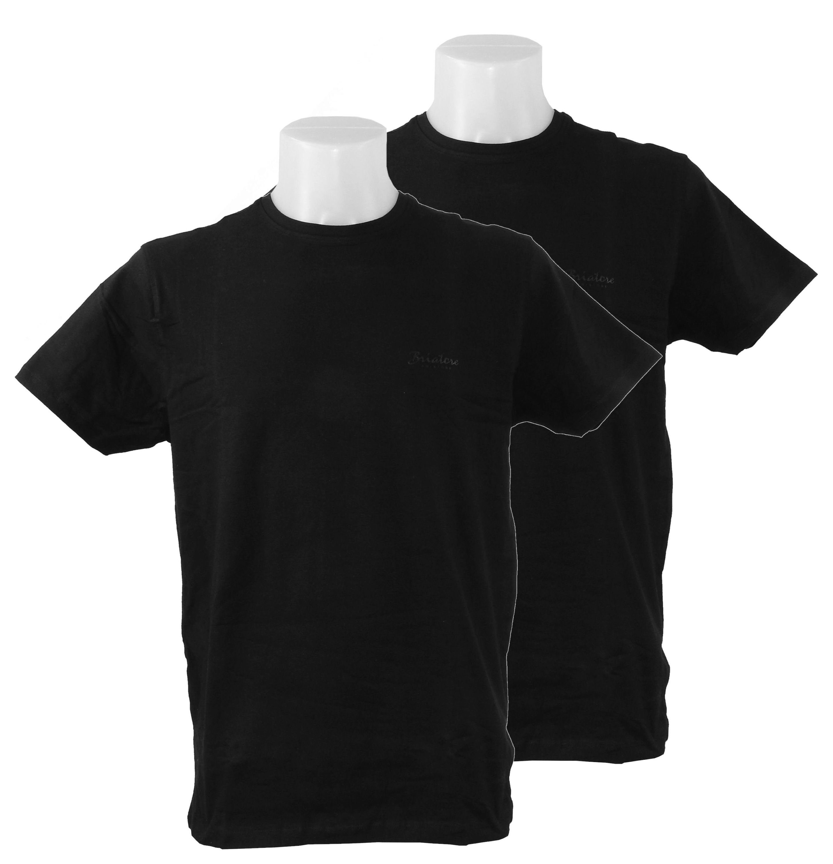 Briatore T Shirt Herren Basic 2er Pack Baumwolle Kurzarm Rundhals