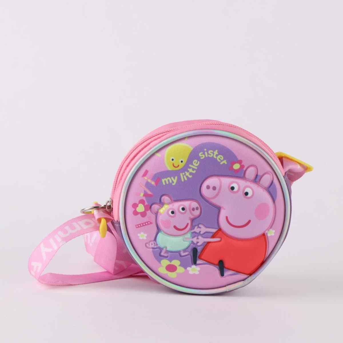 Peppa Pig Schultertasche Kinder Schultertasche 3D Design für Kleinigkeiten