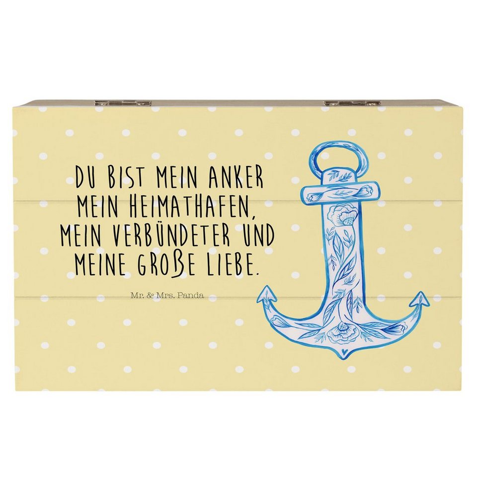 Mr. & Mrs. Panda Dekokiste »Anker Blau - Gelb Pastell - gute Laune ... Mr. & Mrs. Panda Dekokiste »Anker Blau - Gelb Pastell - gute Laune ...