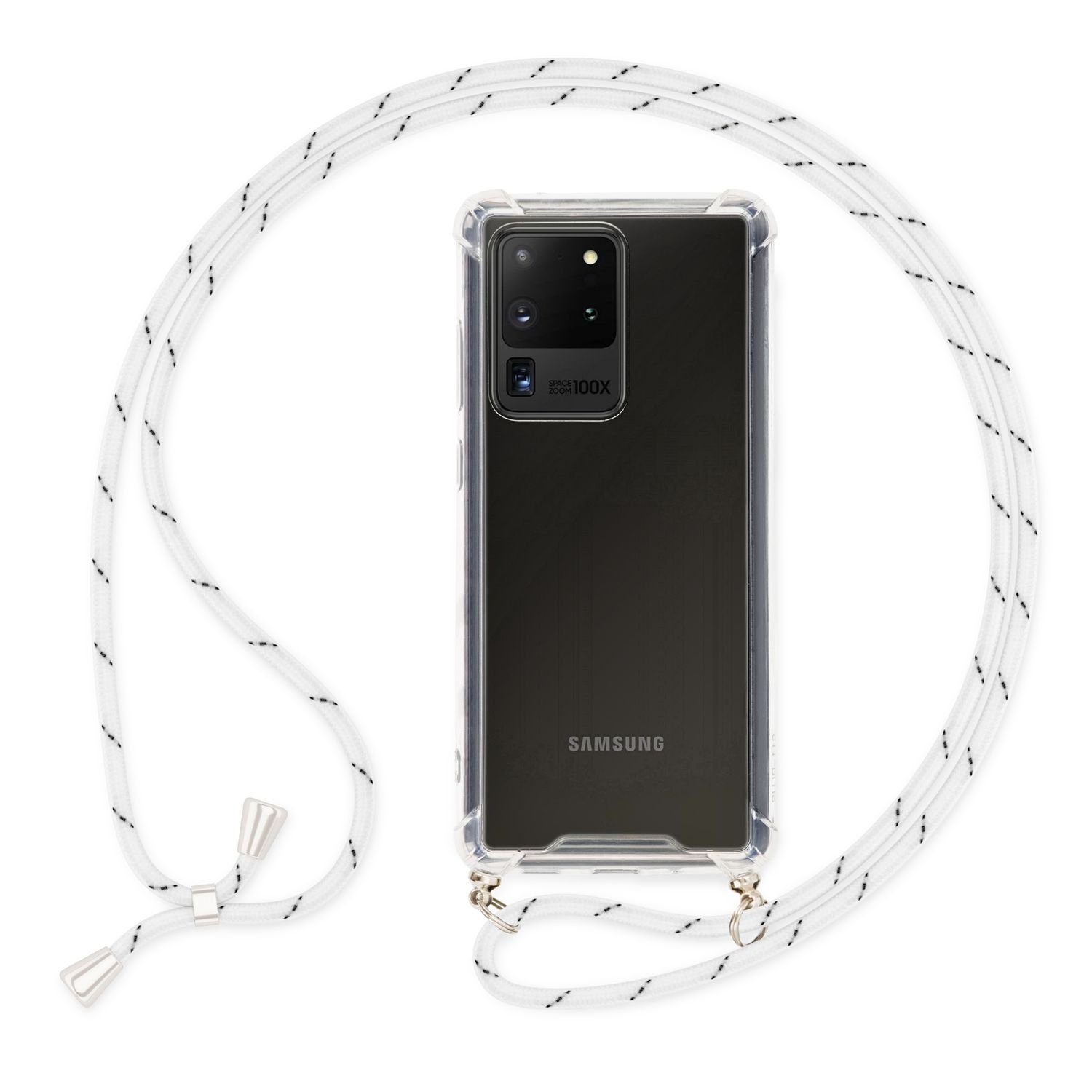 Nalia Handykette Samsung Galaxy S20 Ultra Klare Hybrid Hülle Mit Kette