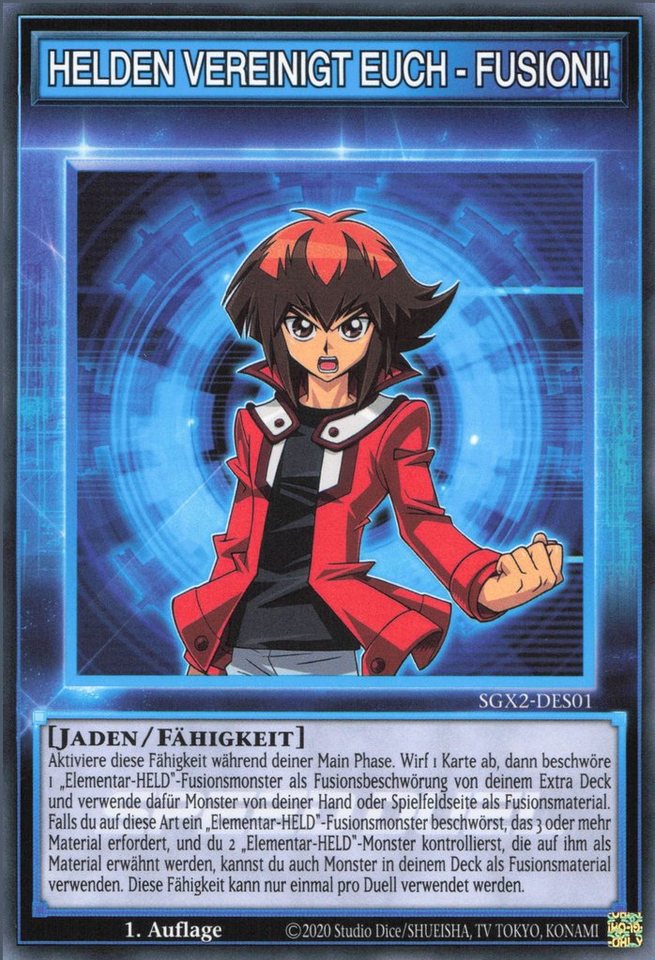 Recollectibles Sammelkarte Yugioh Karte Helden Vereinigt Euch Fusion