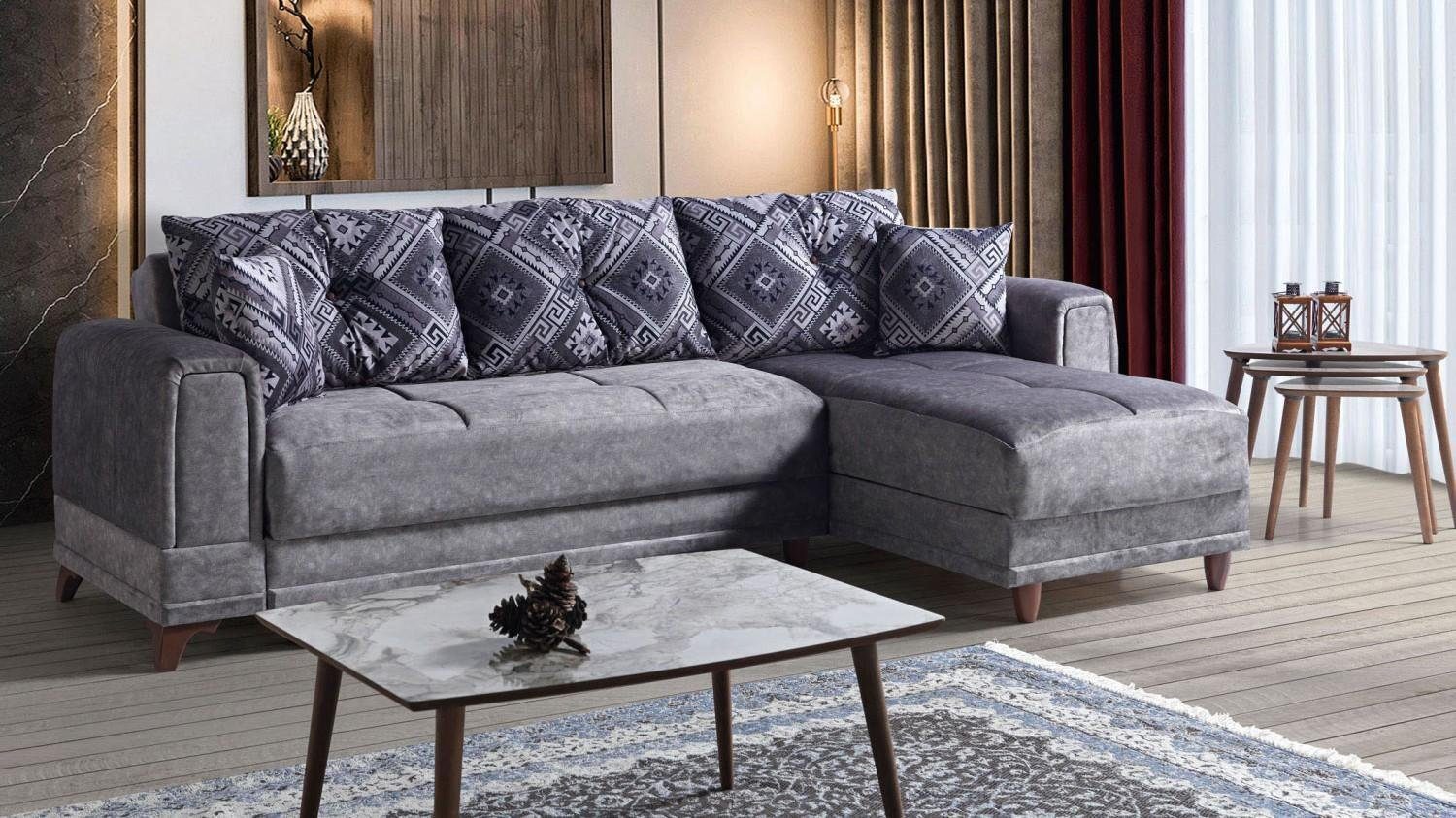 Jvmoebel Ecksofa Ecksofa Wohnlandschaft Grau L Form Ecke Sofa