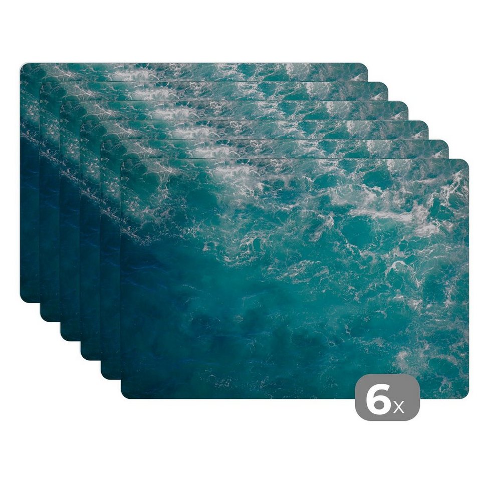 Muchowow Platzset Meer Wasser Türkis 6 St Platzset Platzdecken