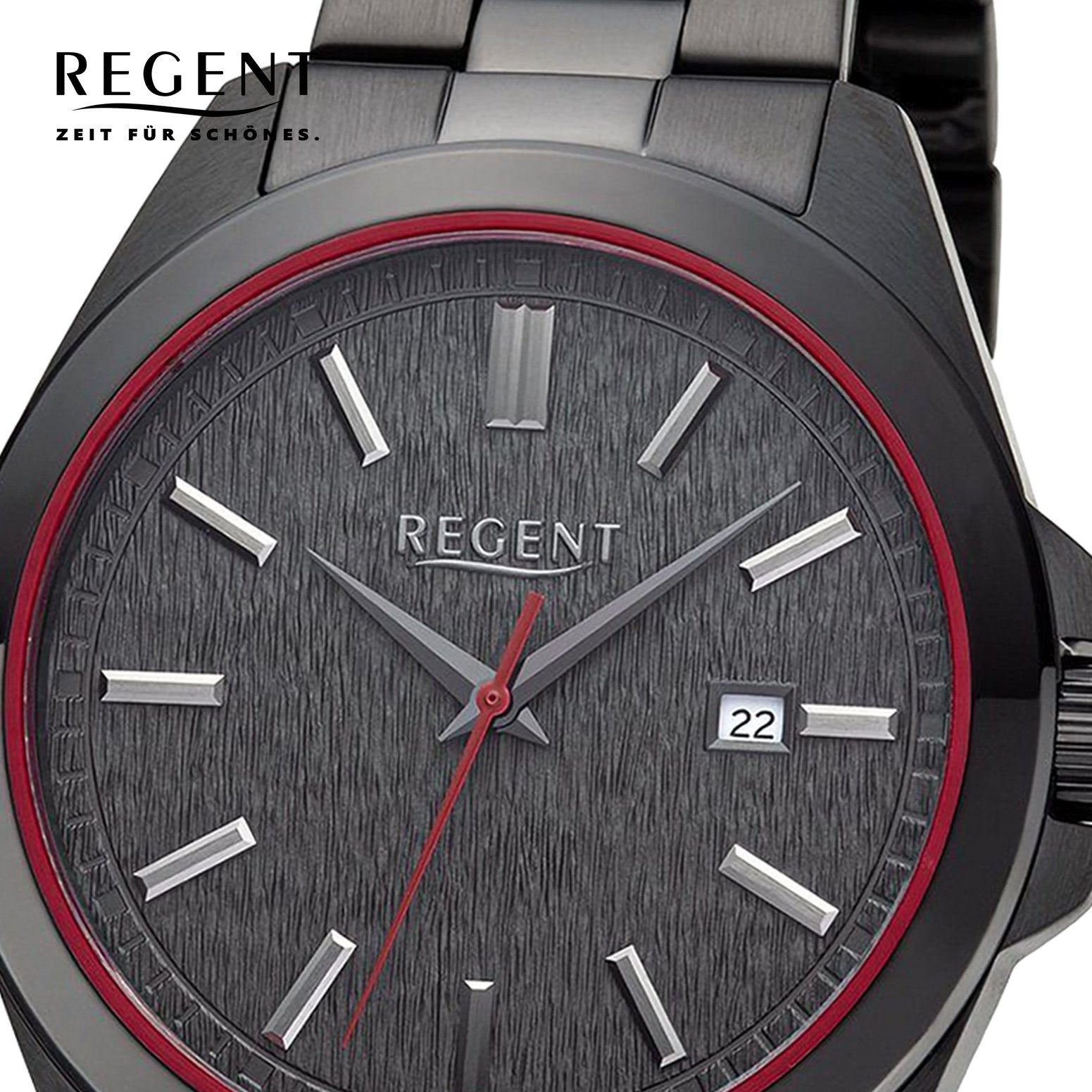 Regent Quarzuhr Regent Herren Armbanduhr Analog, (Analoguhr), Herren ...