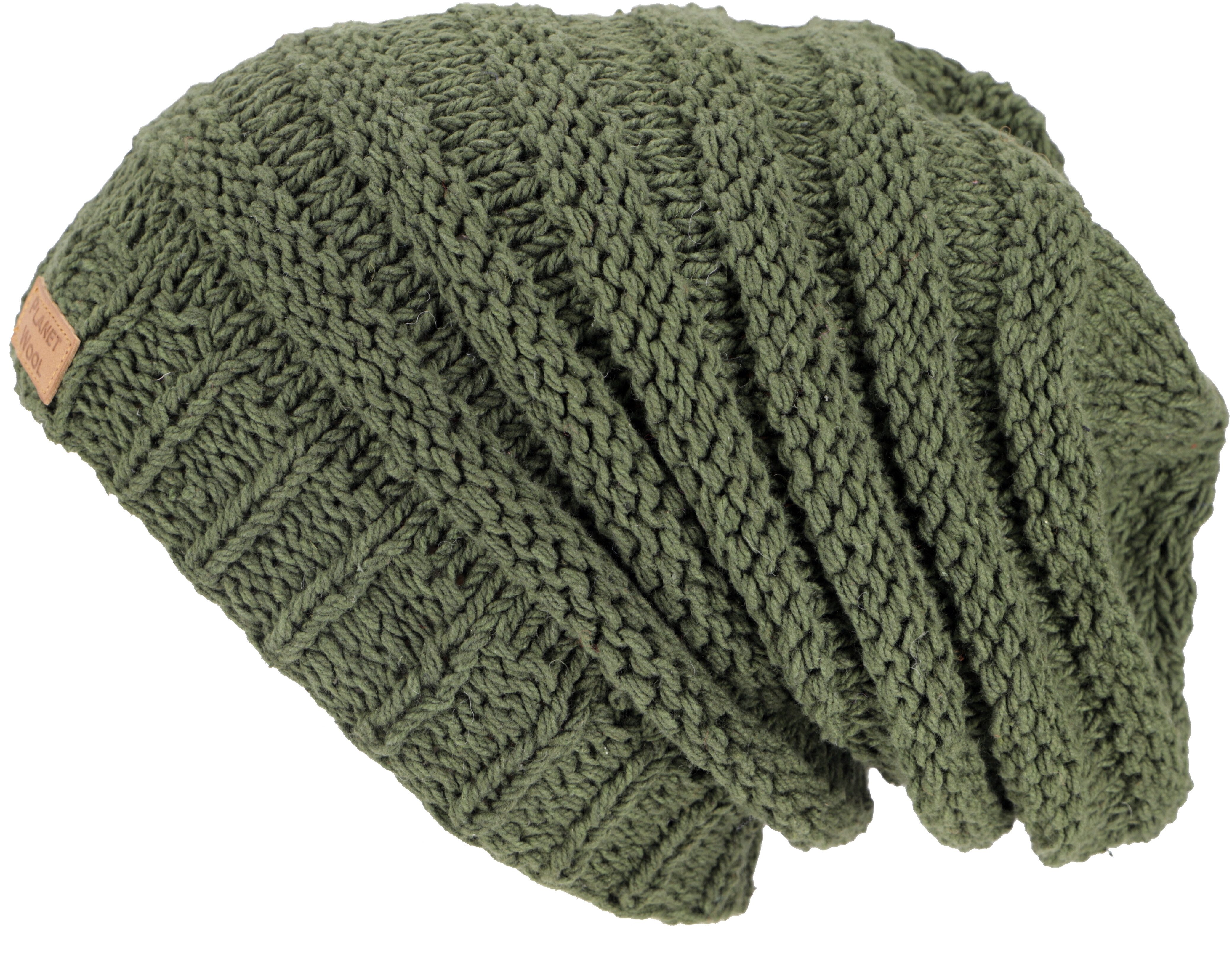 Guru-Shop Strickmütze Baumwoll Beanie, handgestrickte Dread Head..