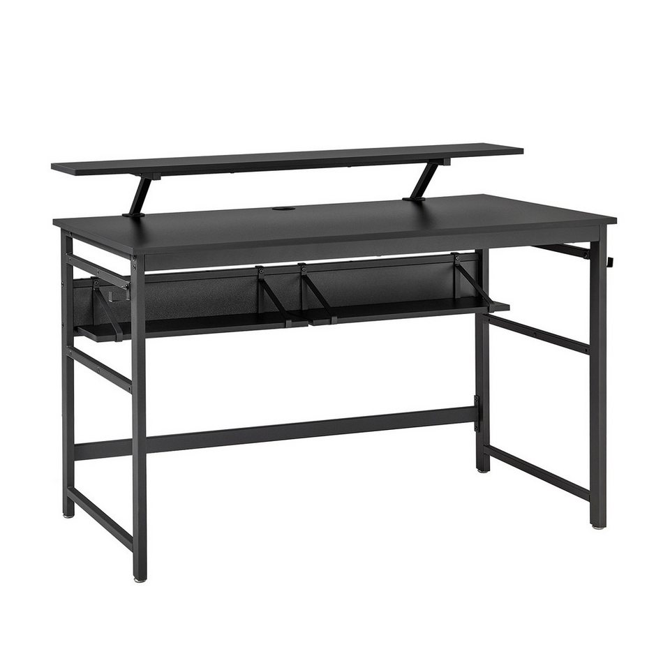 Mondeer Schreibtisch Computertisch 120cm Mit 2 Ablagefächern