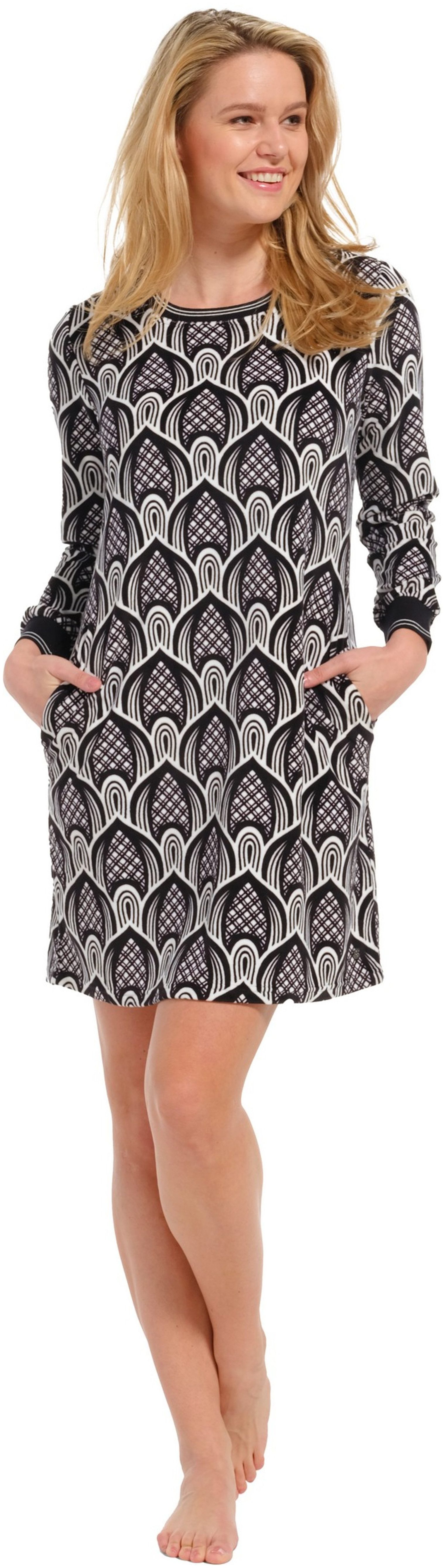 Pastunette Hausanzug Damen Fleece Hauskleid 1 Tlg Modisches Design