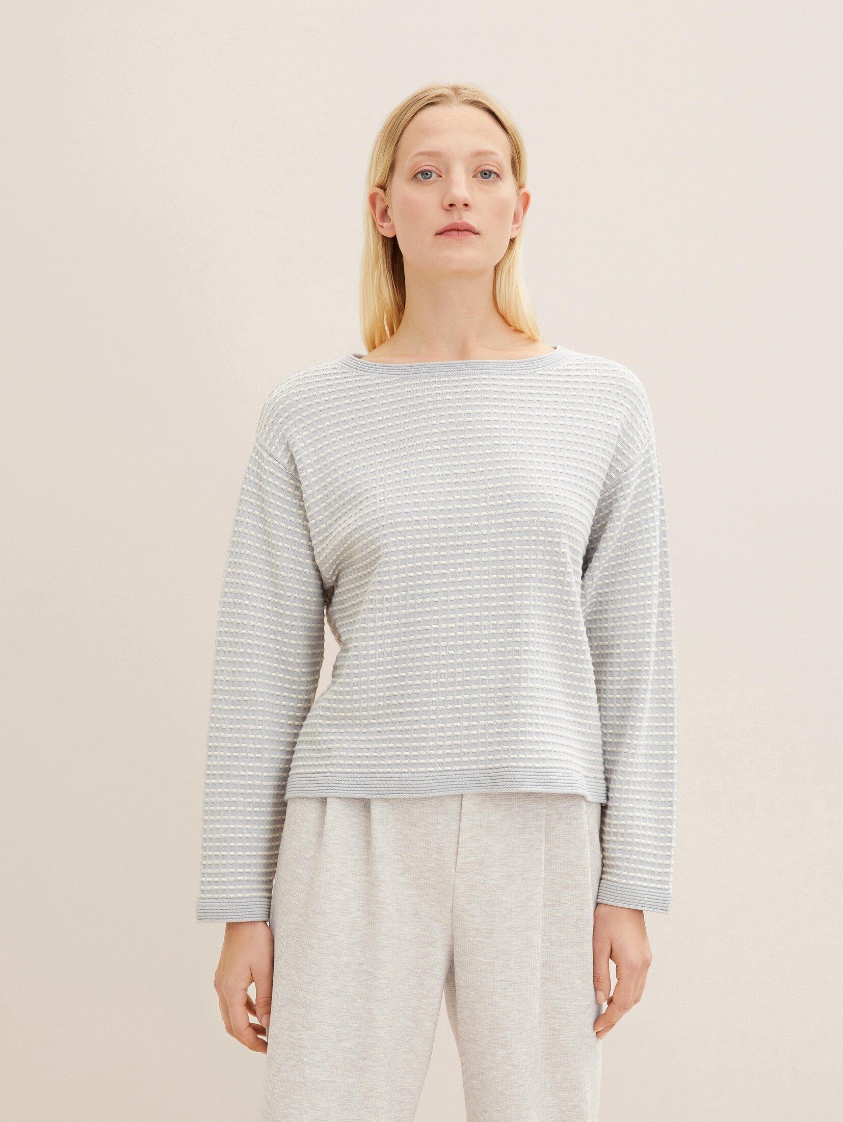 Tom Tailor Strickpullover Strukturierter Strickpullover Unser Model