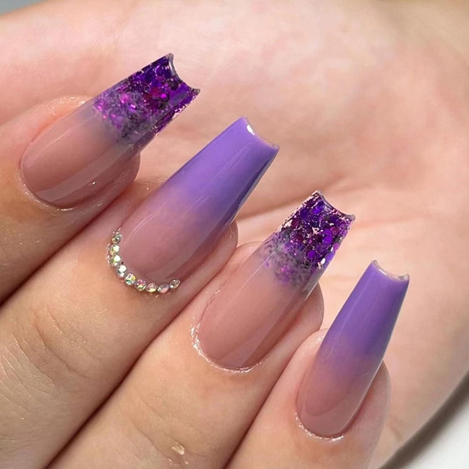 LuxusKollektion Kunstfingernägel Press On Nails 24 Stück Kurz ...