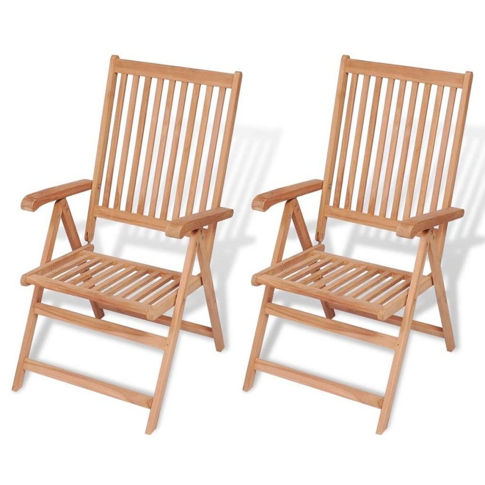 Vidaxl Gartenstuhl Verstellbare Gartenstühle 2 Stk Massivholz Teak 2 St