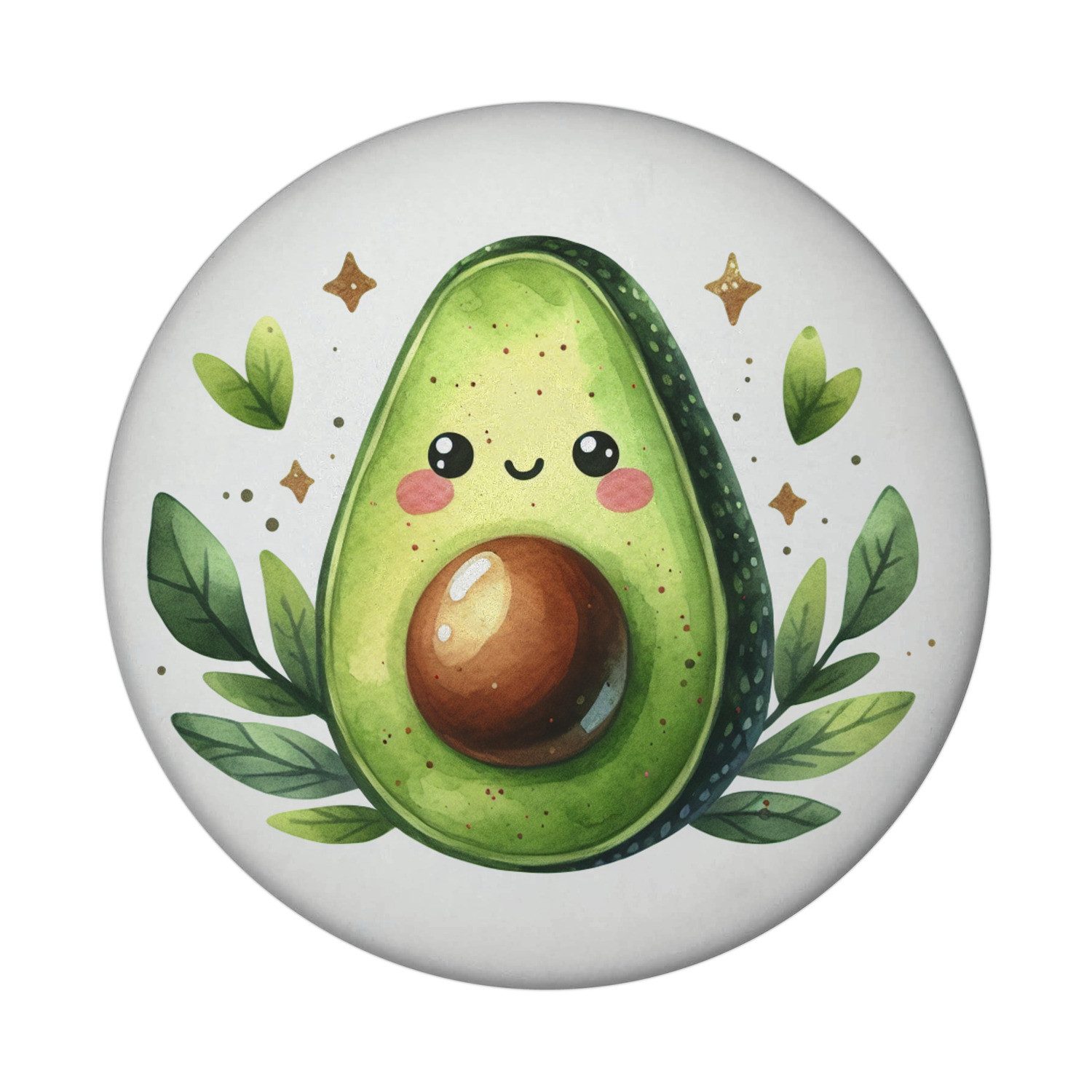 speecheese Magnet Avocado Magnet mit Flaschenöffner rund