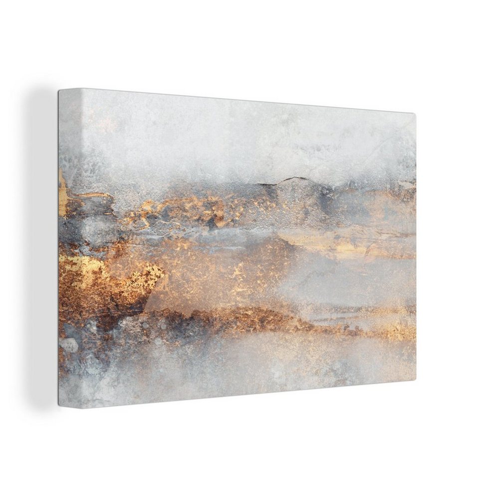 Onemillioncanvasses® Leinwandbild Nebel Gold Abstrakt 1 St