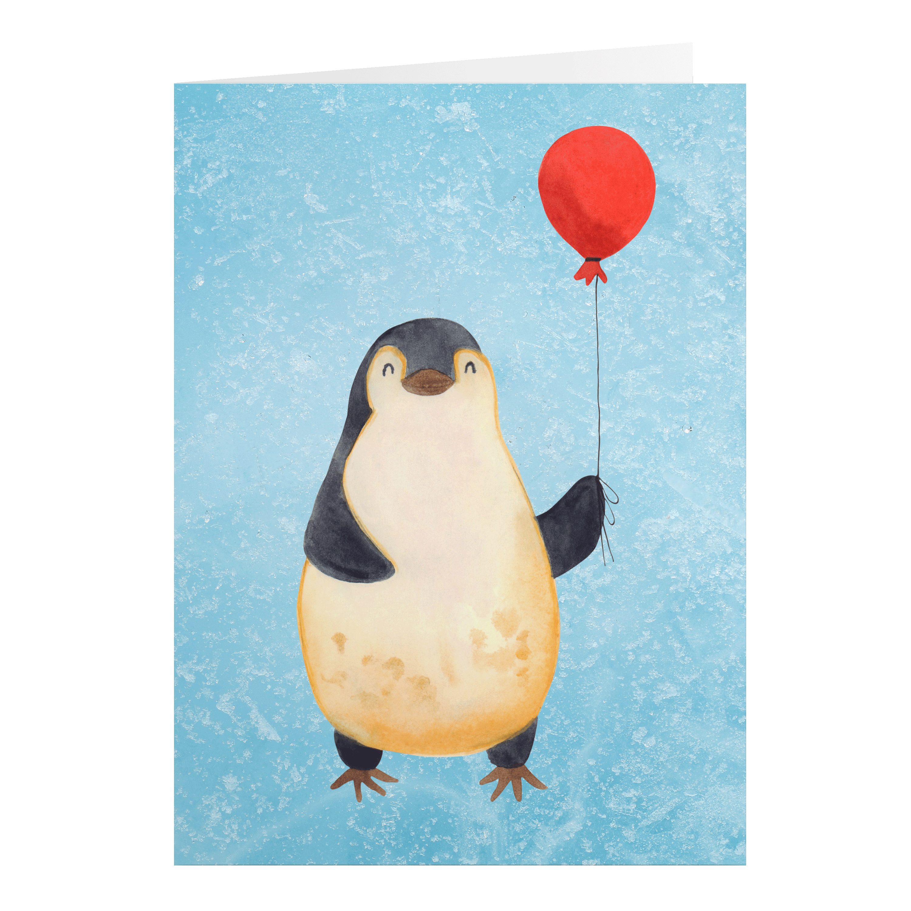 Mr. & Mrs. Panda Grußkarte Pinguin Luftballon - Weiß - Geschenk ...