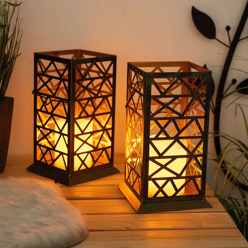 Etc Shop Led Dekolicht 2er Set Led Solar Steh Hänge Leuchten Balkon