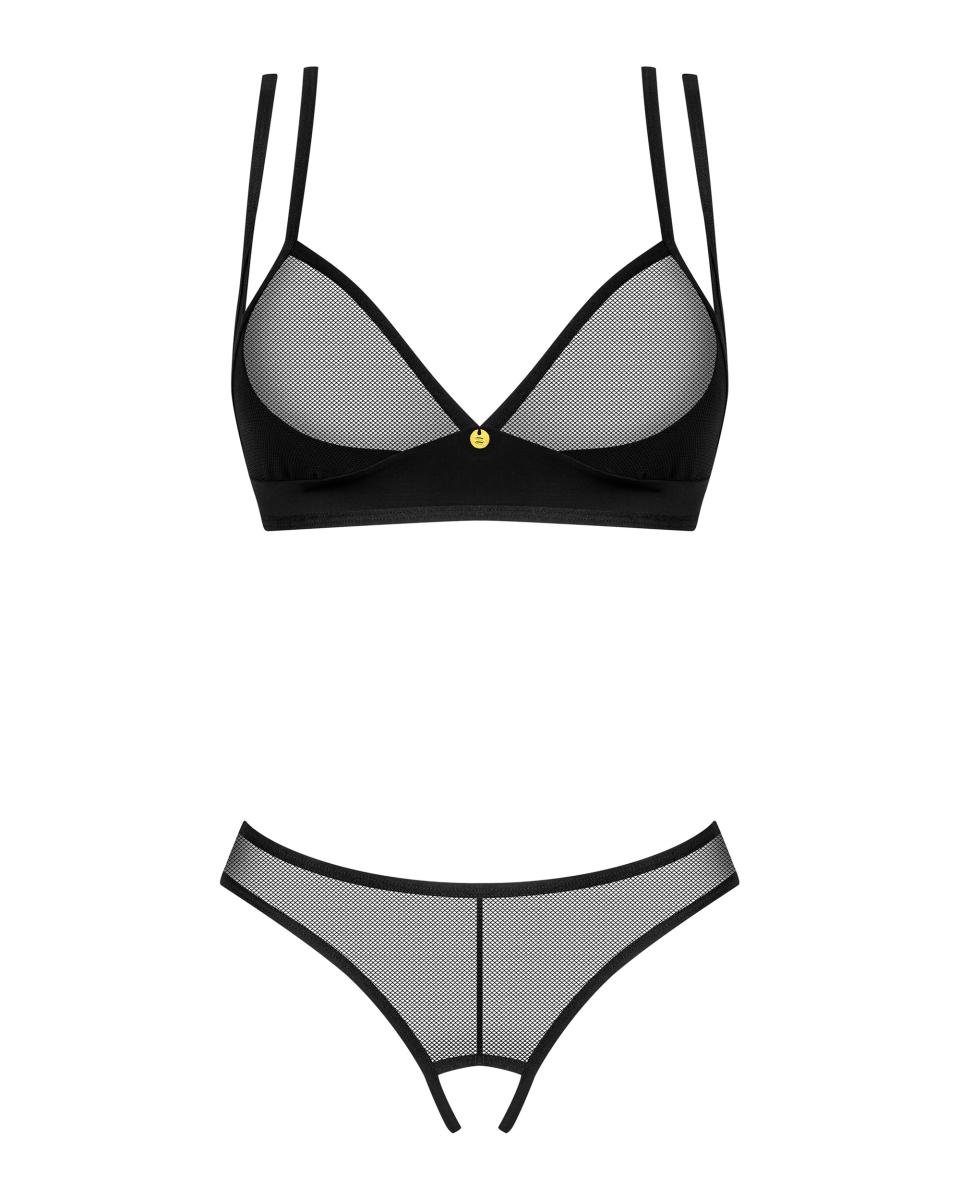 Obsessive Set: Bügel-BH Dessous-Set: BH und String transparent mit ...