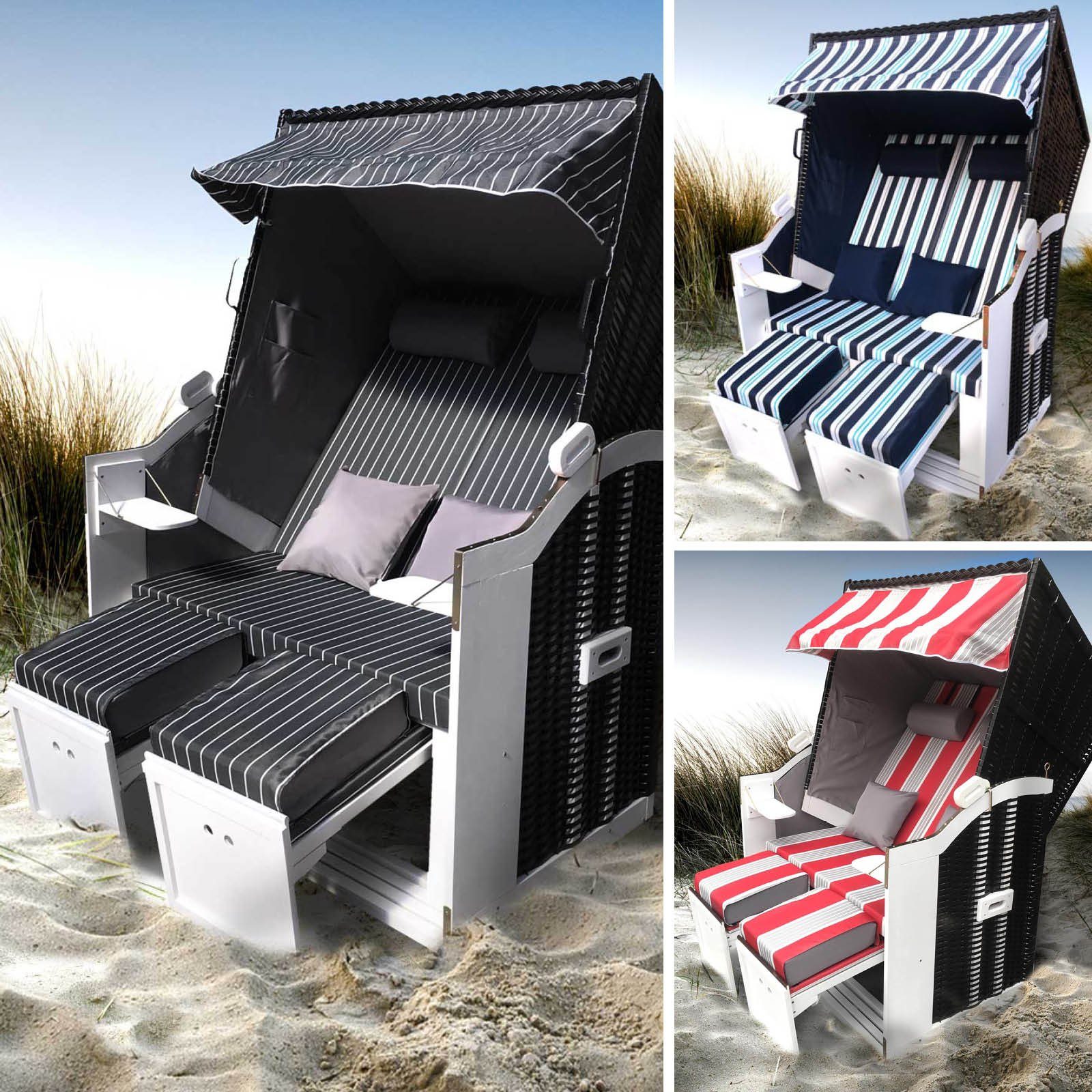 BRAST Strandkorb Sylt XXL für 2 Personen 115cm breit mehrere Designs ...
