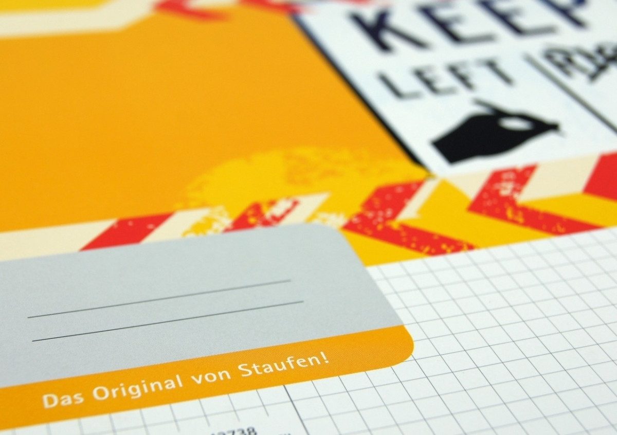 Staufen Notizblock Kollegblock Linkshänder A4 80 Blatt kariert 70g/qm 4-fach gelocht mit