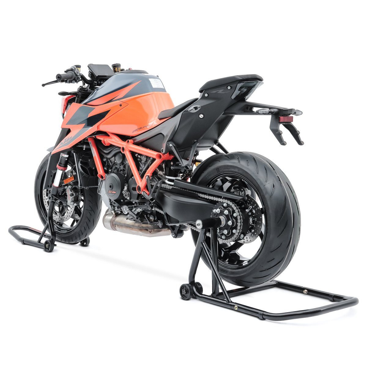 ConStands Motorradheber Einarm Montageständer Set für KTM 1290 Super Duke R 14-23 hinten vorne
