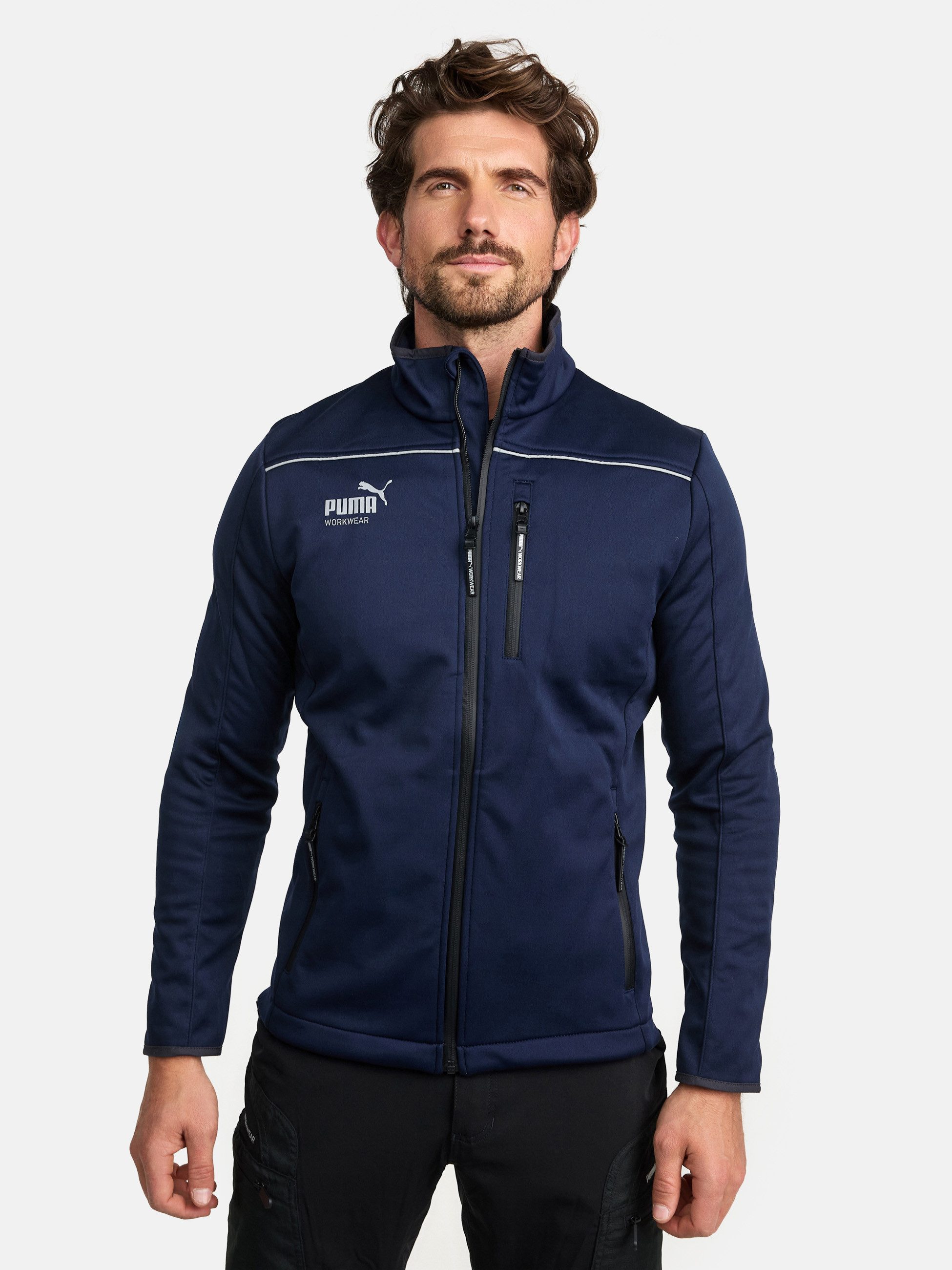 PUMA Workwear Softshelljacke ESSENTIALS Arbeitsjacke aus Drei-Lagen ...