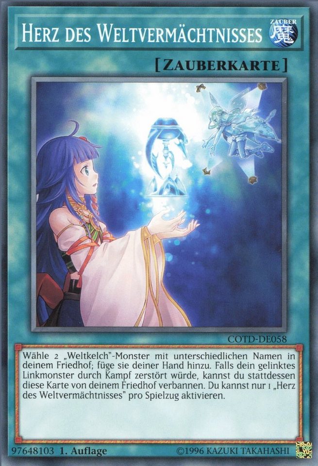 Recollectibles Sammelkarte Yugioh Karte Herz Des Weltvermächtnisses