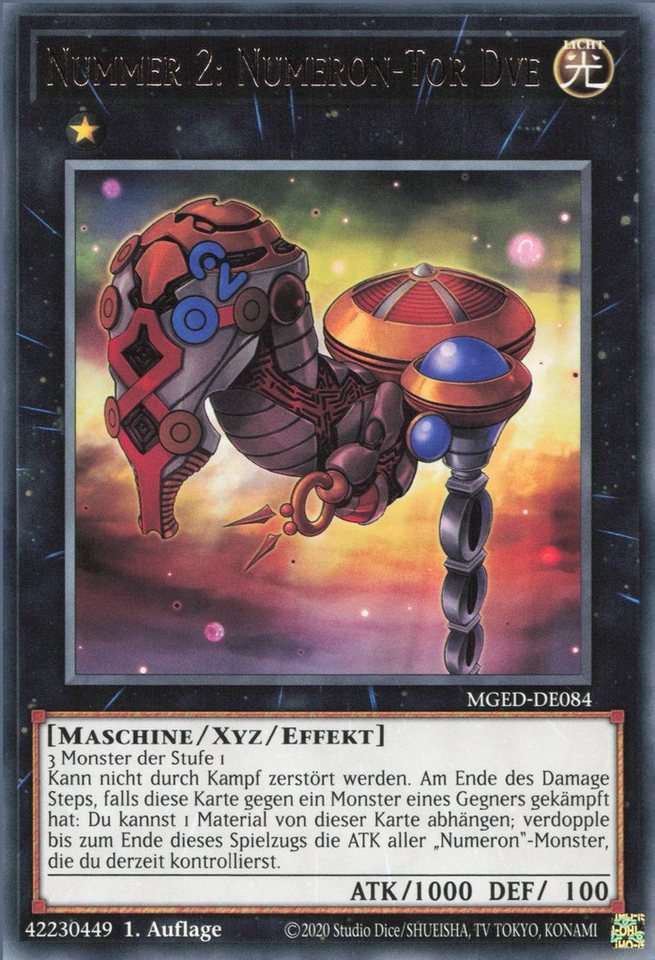 Recollectibles Sammelkarte Yugioh Karte Nummer 2 Numeron Tor Dve