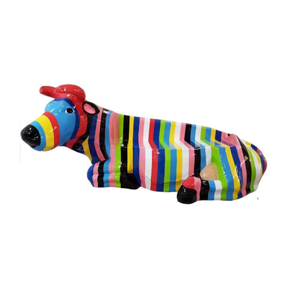 Jvmoebel Dekoobjekt Bunt Bemalte Figur Statue Rind Deko Garten Design