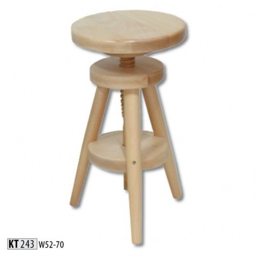 JVmoebel Hocker Drehhocker Barhocker Holz höhenverstellbar Sitzmöbel ...