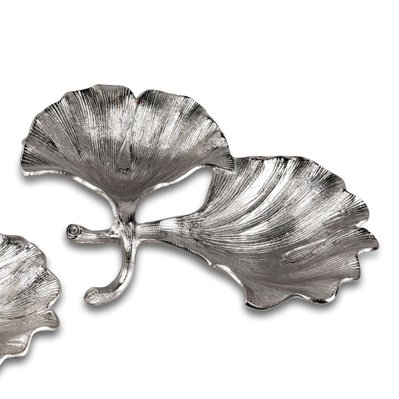 formano Dekoschale Gingko, Silber L:32cm B:23.5cm H:5cm Metall