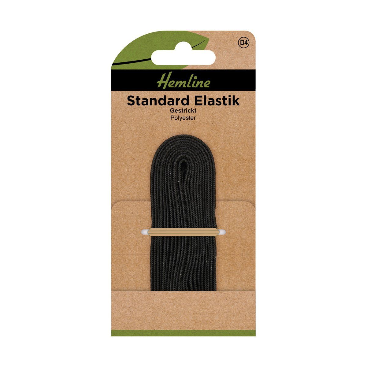 Hemline Stoff Elastik Band 12 mm x 2 m schwarz